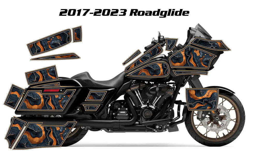 2015 - 2023 Harley Davidson Road Glide Geo Graphics Kit – Faster Moto ...