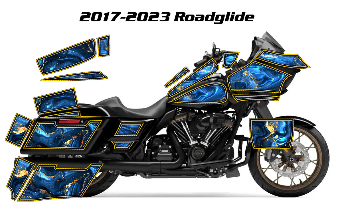 2015 - 2023 Harley Davidson Road Glide Geo Graphics Kit – Faster Moto ...