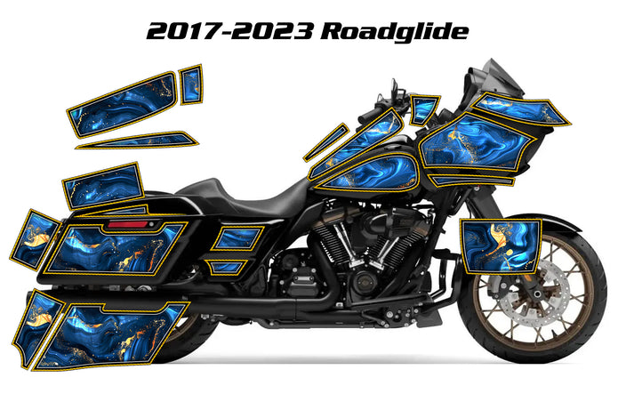 2017 - 2023 Harley Davidson Road Glide Geo Graphics Kit – Faster Moto ...