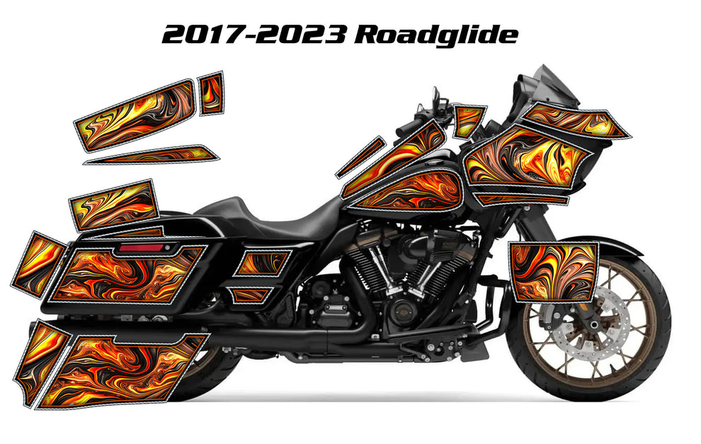 2015 - 2023 Harley Davidson Road Glide Geo Graphics Kit – Faster Moto ...