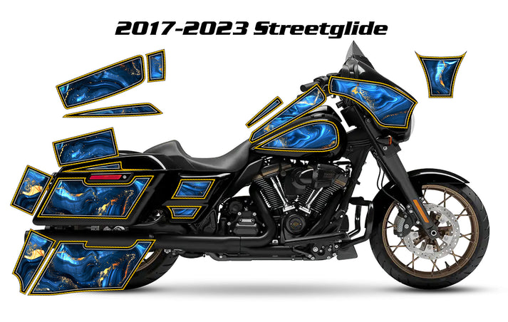 2014 - 2023 Harley Davidson Street Glide Geo Graphics Kit – Faster Moto ...
