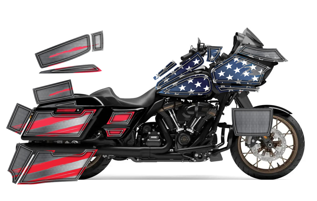 2015 - 2023 Harley Davidson Road Glide The Patriot Graphics Kit ...