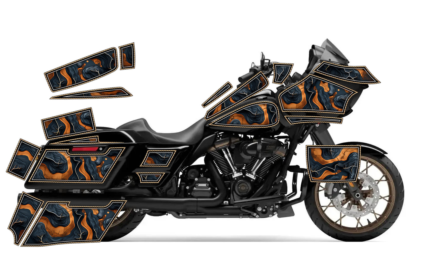 2015 - 2023 Harley Davidson Road Glide Geo Graphics Kit – Faster Moto ...