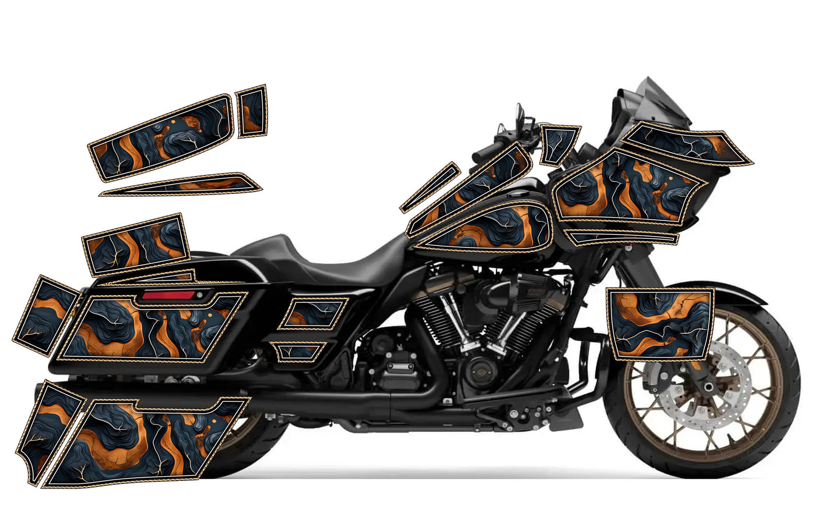 2015 - 2023 Harley Davidson Road Glide Geo Graphics Kit – Faster Moto ...