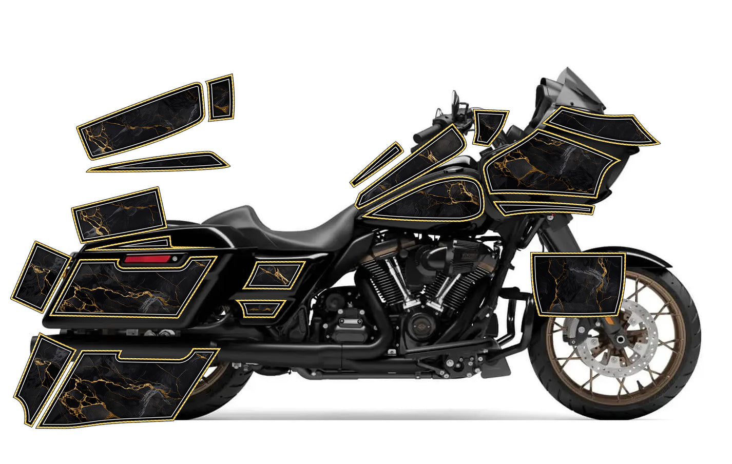 2015 - 2023 Harley Davidson Road Glide Geo Graphics Kit – Faster Moto ...