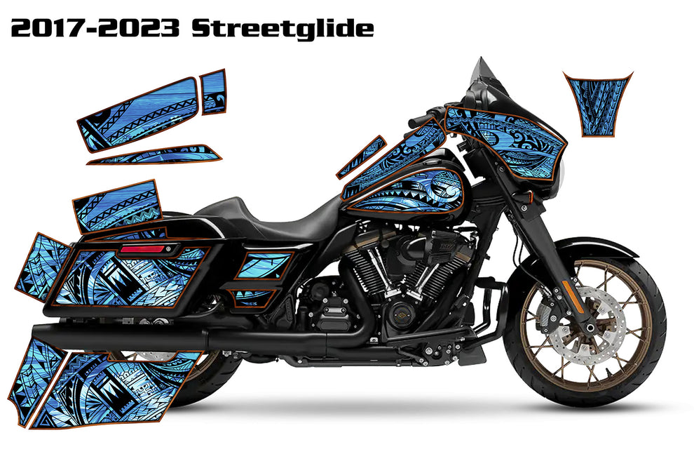 2017 - 2023 Harley Davidson Street Glide Maui Moto Graphics Kit ...