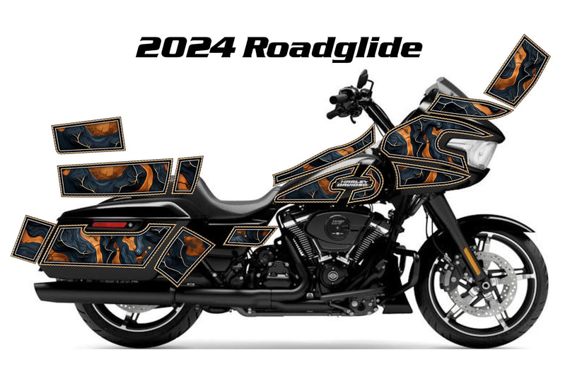2024 Harley Davidson Road Glide Geo Graphics Kit – Faster Moto Decals