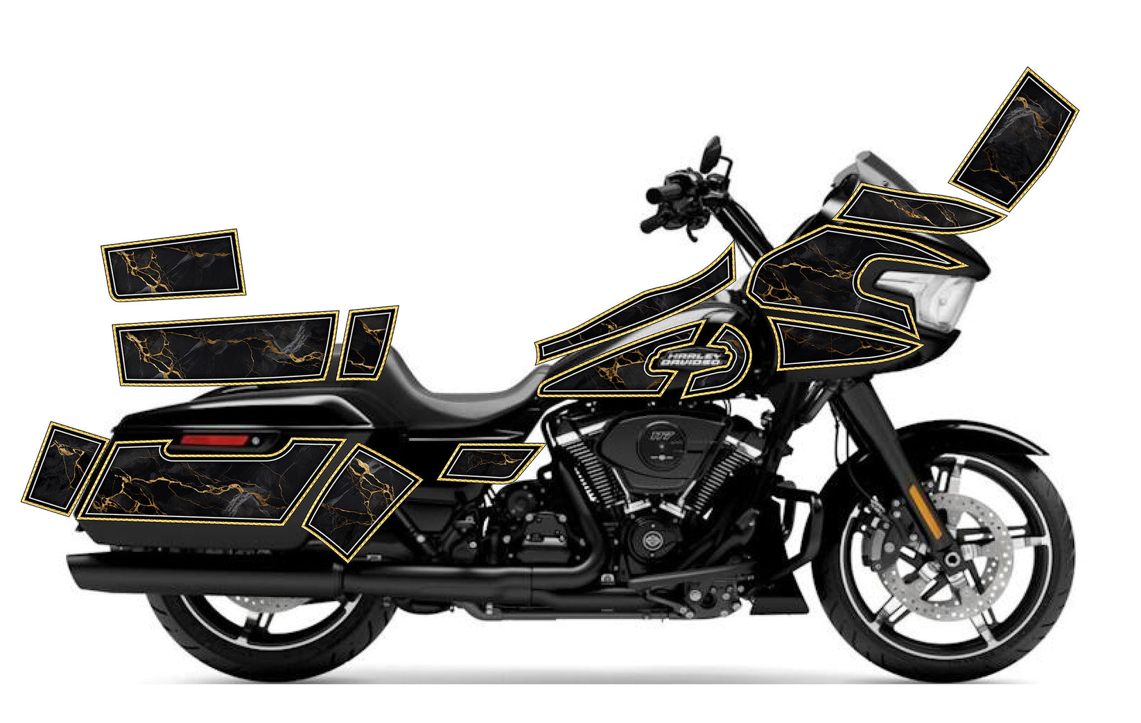 2024 - 2025 Harley Davidson Road Glide Geo Graphics Kit – Faster Moto ...