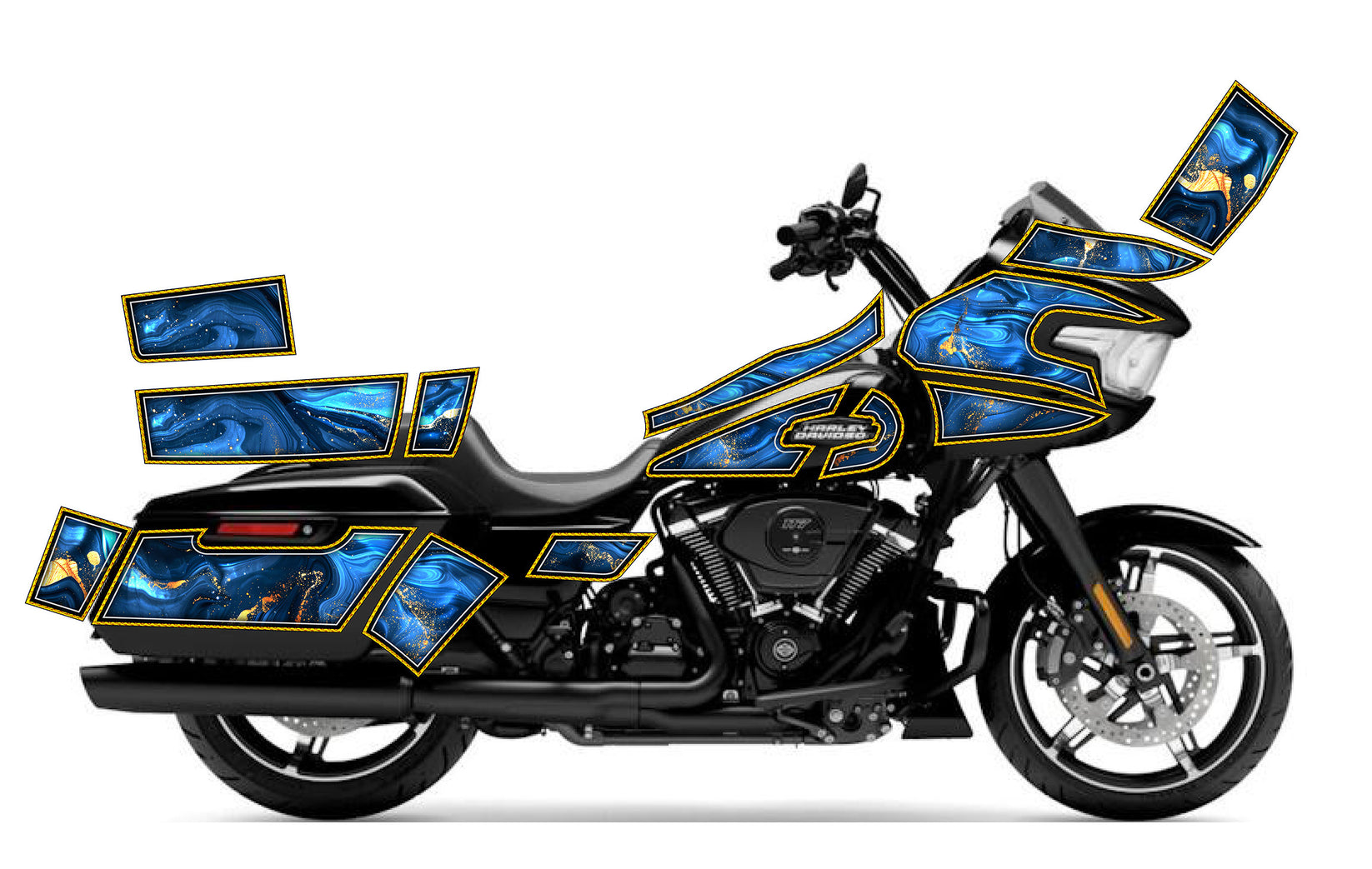 2024 - 2025 Harley Davidson Road Glide Geo Graphics Kit – Faster Moto ...
