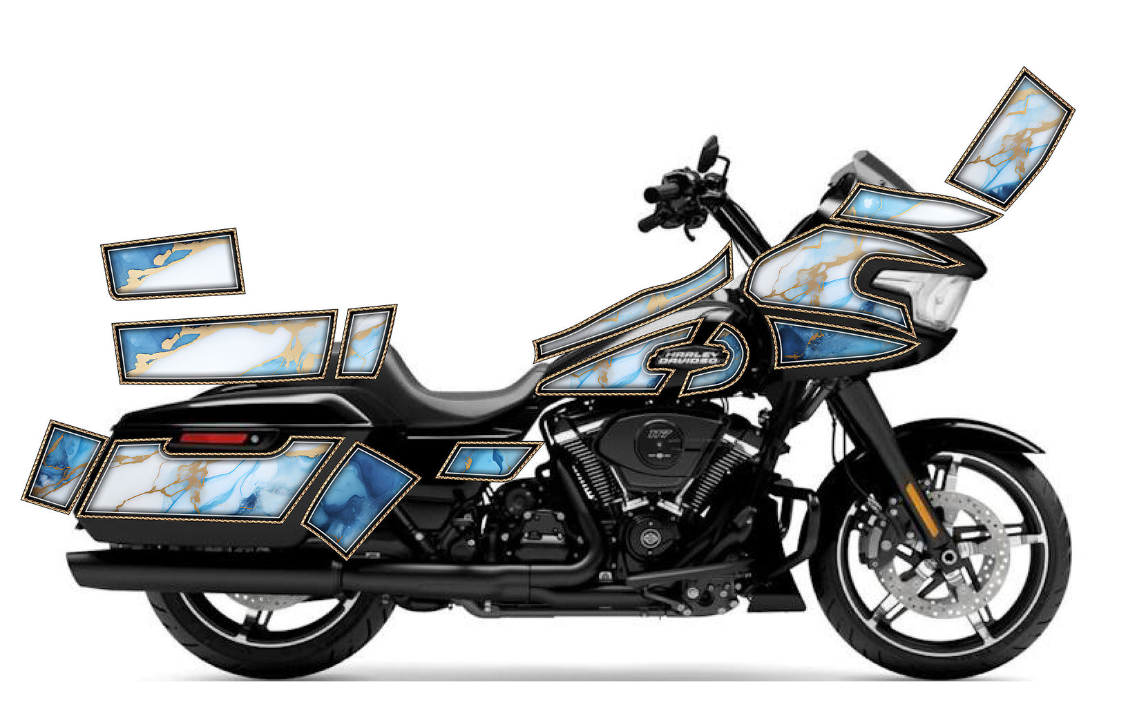 2024 - 2025 Harley Davidson Road Glide Geo Graphics Kit – Faster Moto ...