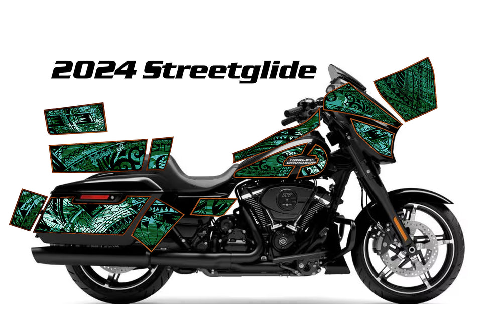 2024 -2025 Harley Davidson Street Glide Maui Moto Graphics Kit – Faster ...