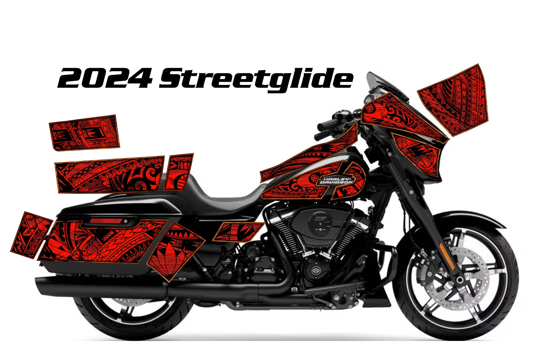 2024 -2025 Harley Davidson Street Glide Maui Moto Graphics Kit – Faster ...
